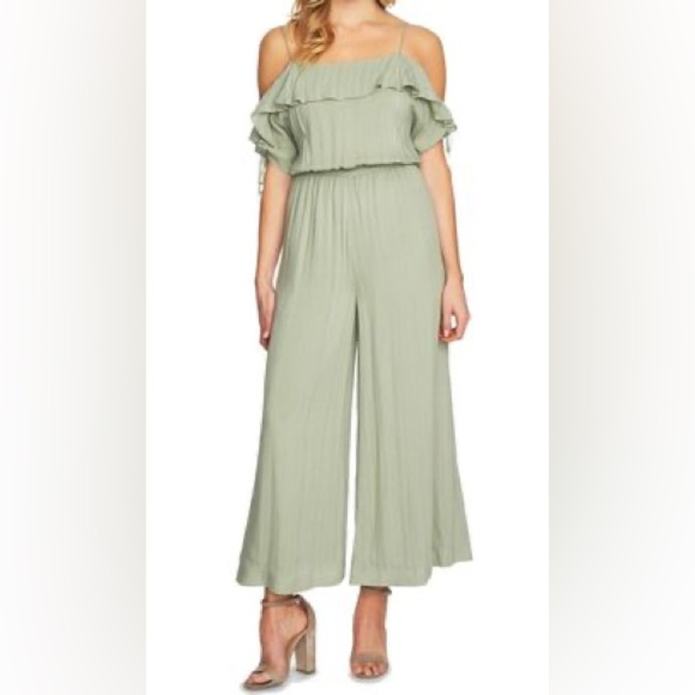 Cece Green Jumpsuit With Wide-Leg Design - Gem